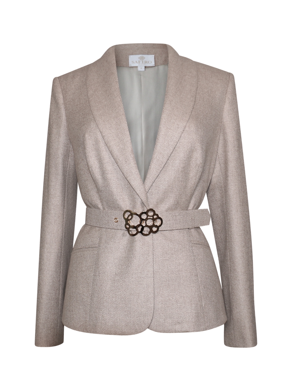 SAFIRO | Luxury Beige Cashmere Jacket